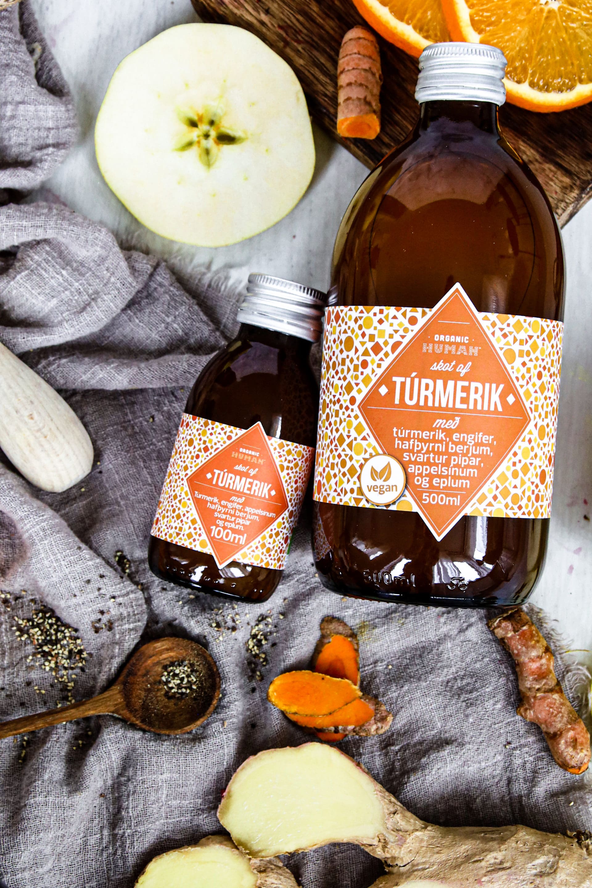 Organic Human engifer og turmerik skot